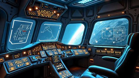 Futuristic Spaceship Cockpit Stock Footage Video Of Futuristic