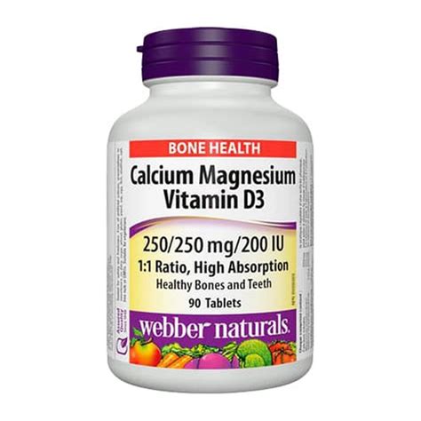 Ca Mg I Vitamin D3 A90 Tbl Webber Naturals Zenta Farm