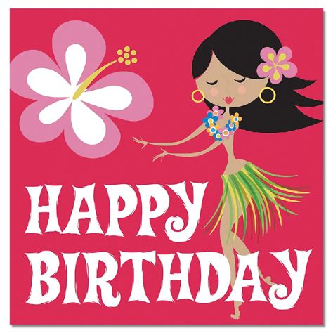 Hula Girl Happy Birthday Napkins Summer Party Ideas Party Ark