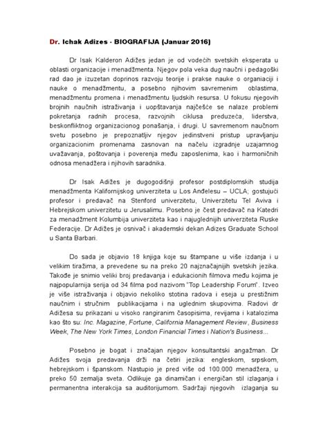 Isak Adizes Biografija Pdf