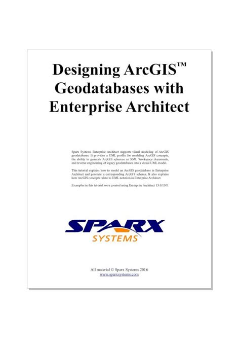 Pdf Modeling An Arcgisâ„¢ Geodatabase With Uml® And Enterprise Architect Dokumentips