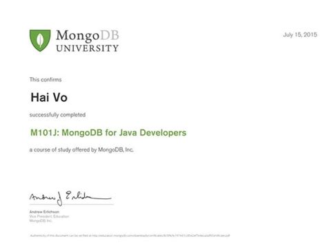 Mongodbx M101x Certificate Edx Ppt