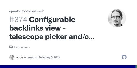 Configurable Backlinks View Telescope Picker And Or Vsplit Issue Epwalsh Obsidian