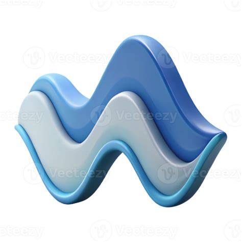 Extraordinary Quintessential Wave Pattern With Crisp Edges Single Weight Stroke Flat Color