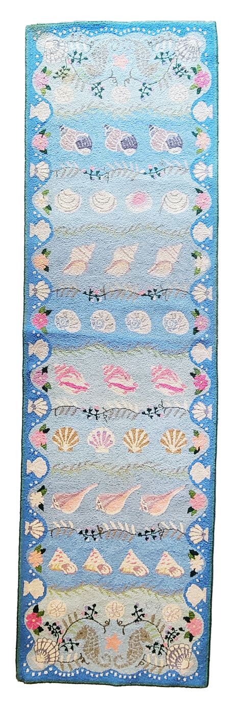 Claire Murray Shell Hooked Rug Runner Claire Murray Shell Hooked Rug Runner Rafael Osona