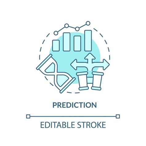 Prediction Turquoise Concept Icon Potential Situations Causal Research Benefit Abstract Idea