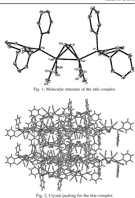 Figure 1 From Synthesis And Crystal Structure Of Complex μ S2fe2co4