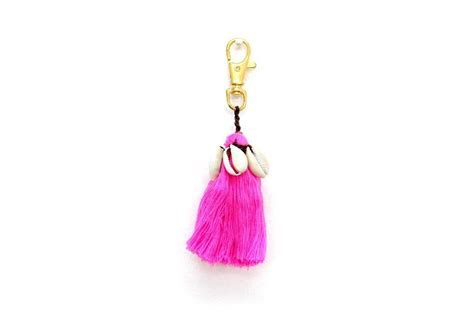 Tassel With Shells Zipper Pull Thailand Pink Shell Beaded Tassels
