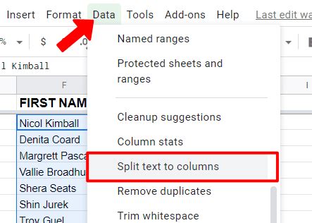 How To Separate First And Last Name In Google Sheets In Examples