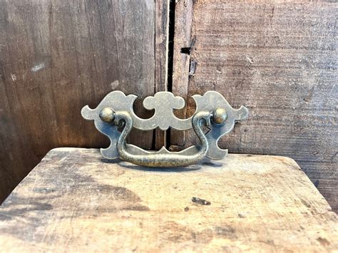 Vintage Solid Brass Chippendale Dresser Chest Drawer Cabinet