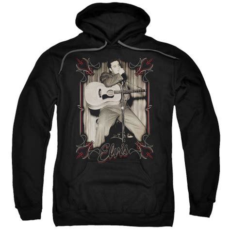 Elvis Presley Elvis Pinstripes Classic Adult Pullover Hoodie Sweatshirt
