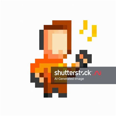 Pixel Art Vectorstyle Image Animated Character Ai Generated Image
