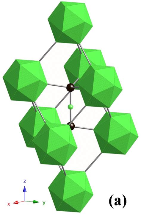 Unit Cell Of B4c The Green Sphere And Icosahedra Consist Of Boron