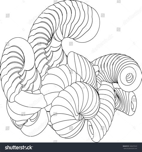 Vector Illustration Abstract Complex Structure Consisting Stock Vector