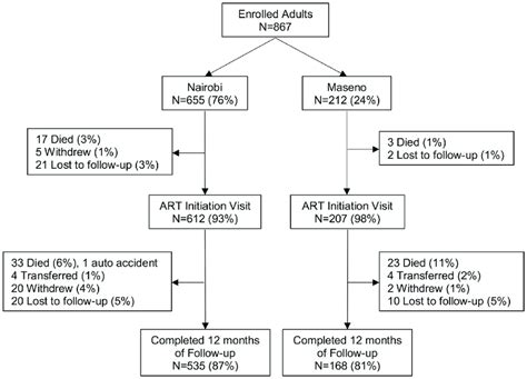 Flow Chart From Enrollment Of Adult Participants Flow Chart