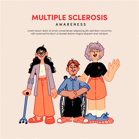 Premium Vector Hand Drawn Multiple Sclerosis Illustration