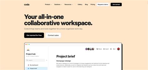 Coda Collaborative Document And Project Management Tool