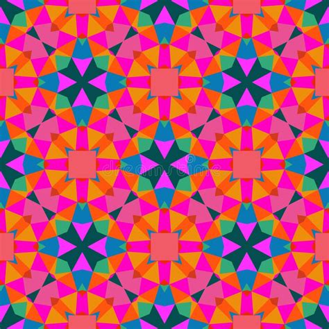 Multicolor Geometric Pattern In Bright Color Stock Vector