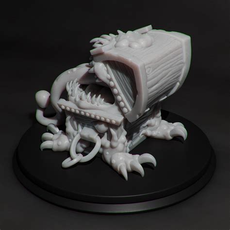 3d Printable Free Mimic Treasure Chest By Toni Rabaron