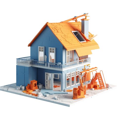 Under Construction House Isolated On Background With 24509320 Png