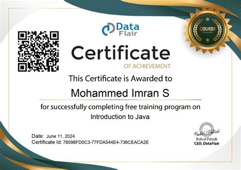 Java Programming Learning Careergrowth Techskills Mohammed Imran S