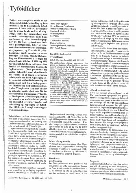 Pdf Typhoid Fever