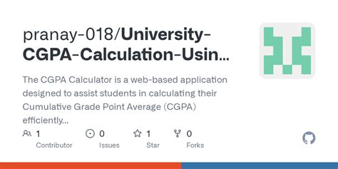 Github Pranay 018university Cgpa Calculation Using Django The Cgpa Calculator Is A Web Based