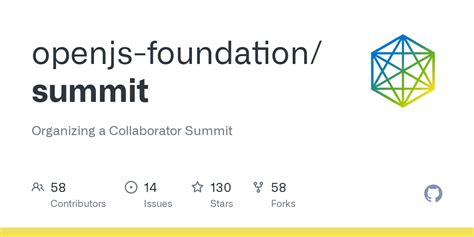 Github Openjs Foundationsummit Organizing A Collaborator Summit
