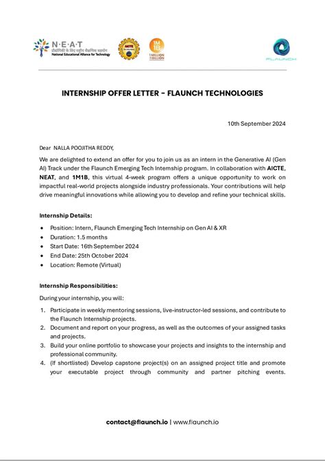 Poojitha Reddy On Linkedin Futuretech Generativeai Extendedreality Aicte Flaunchinternship