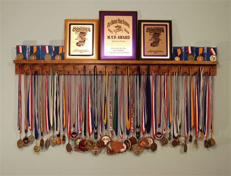 Reclaimed Wood Display Shelf Trophy Display Award Display Medal Display