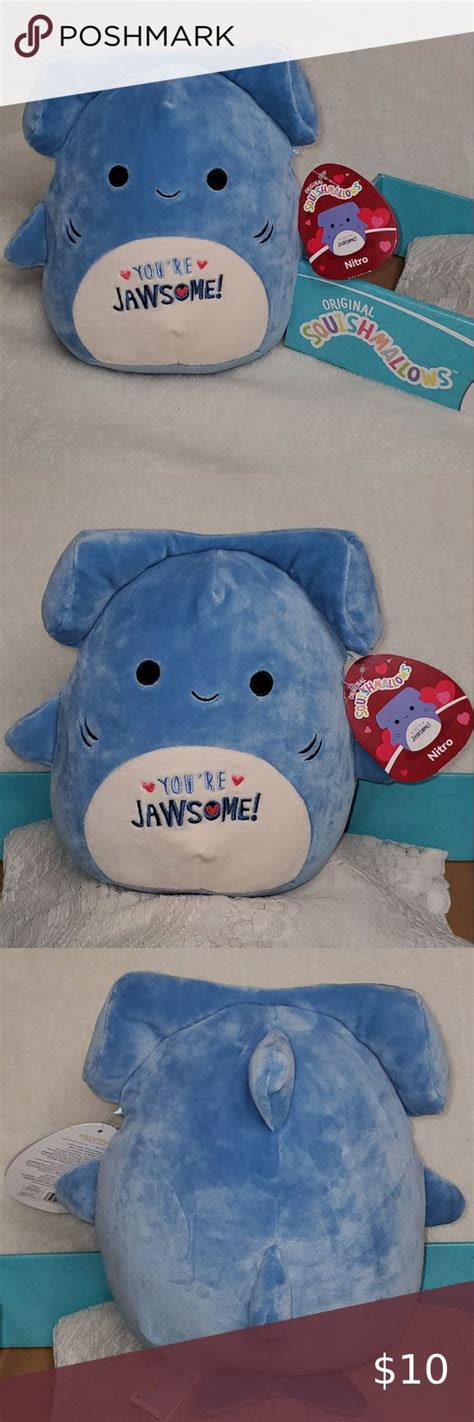 Squishmallow Nitro The Shark 8 Inch Valentines Day Exclusive