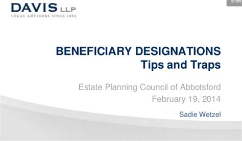 Beneficiary Designations