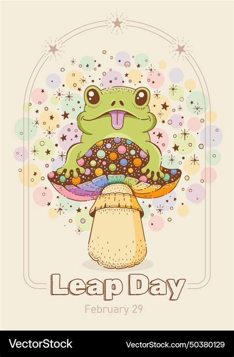 Leap Day February 29 Poster Year Calendar Vector Image