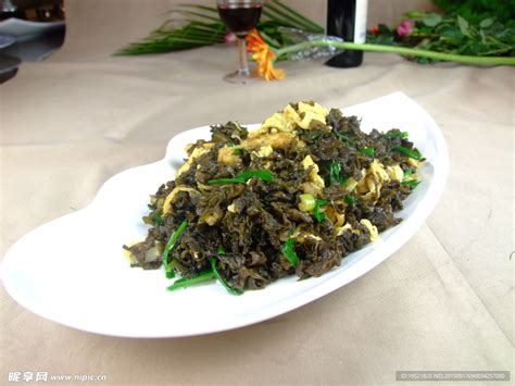 乡村雷公菜炒鸡蛋摄影图传统美食餐饮美食摄影图库昵图网