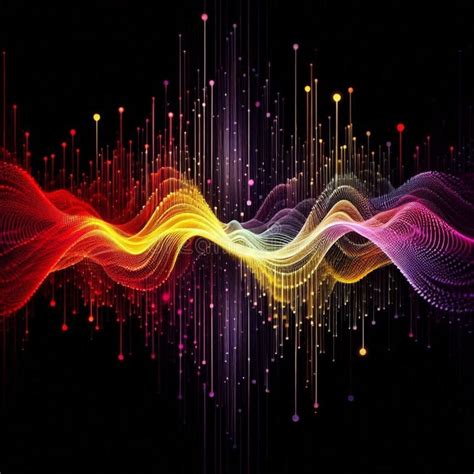 An Abstract Representation Of A Analog Sound Frequency Showcases Colorful Spectrum Patterns