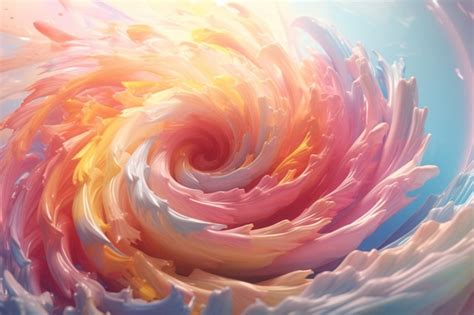 Whirlwind Romance In A Candycolored Tornado Premium Ai Generated Image