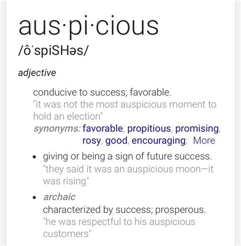 Auspicious Definition