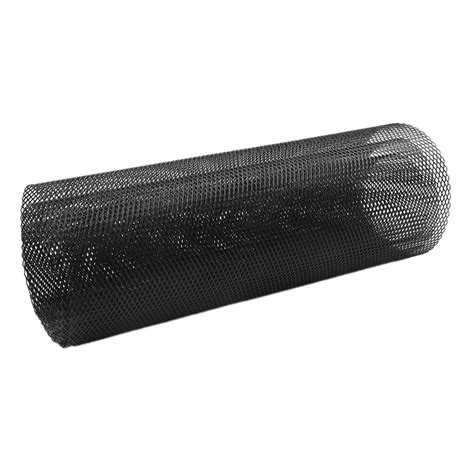 Universal Rhombic Grille Mesh Sheet Black Aluminum Grandado