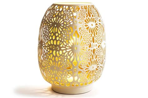 Premium Ai Image Patterned Openwork Bedside Lamp Insulated On White