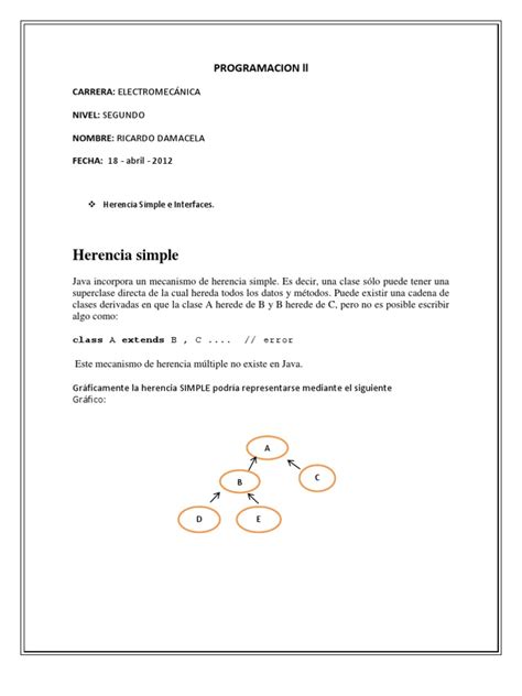 Consulta Herencias Java Pdf Herencia Programación Orientada A
