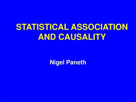 Ppt Statistical Association And Causality Powerpoint Presentation Free Download Id 1222442