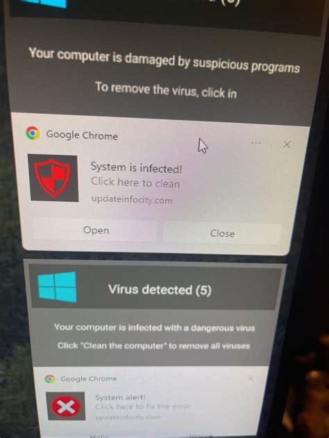 Virus Notifications Rcomputer