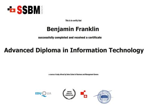 Advanced Diploma In Information Technology Swiss School Of Business And Management Geneva