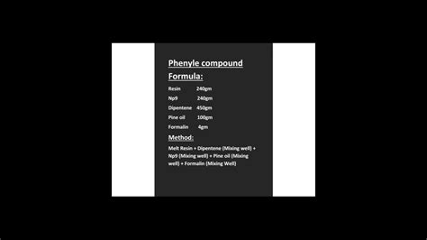 Phenyle Compound Formula How To Make Phenyle Compound Youtube