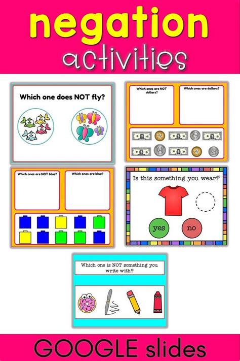 Negation Activities Speech Therapy Artofit