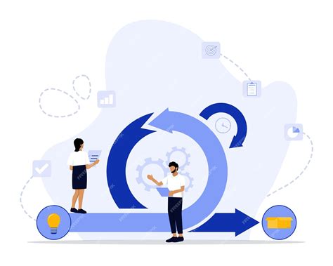 Premium Vector | Scrum method concept illustration