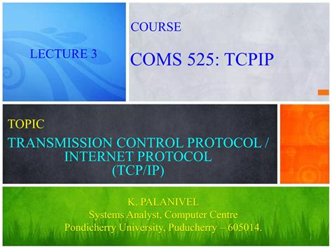 02 Coms 525 Tcpip Introduction To Tcpip Ppt