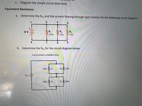 Solved Ivalent Resistance A Determine The Req And The