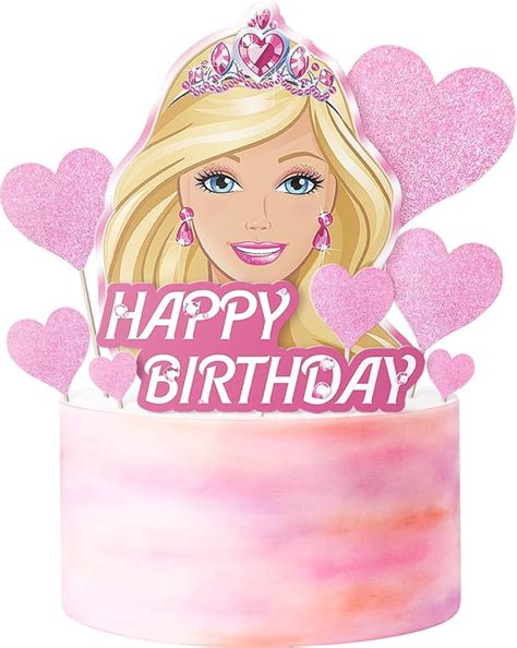 Glitter Happy Birthday Girl Glitter Princess 2nd Birthday Cake Topper