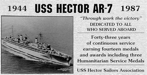 Interview Archive Uss Hector Ar 7 — United States Navy Memorial